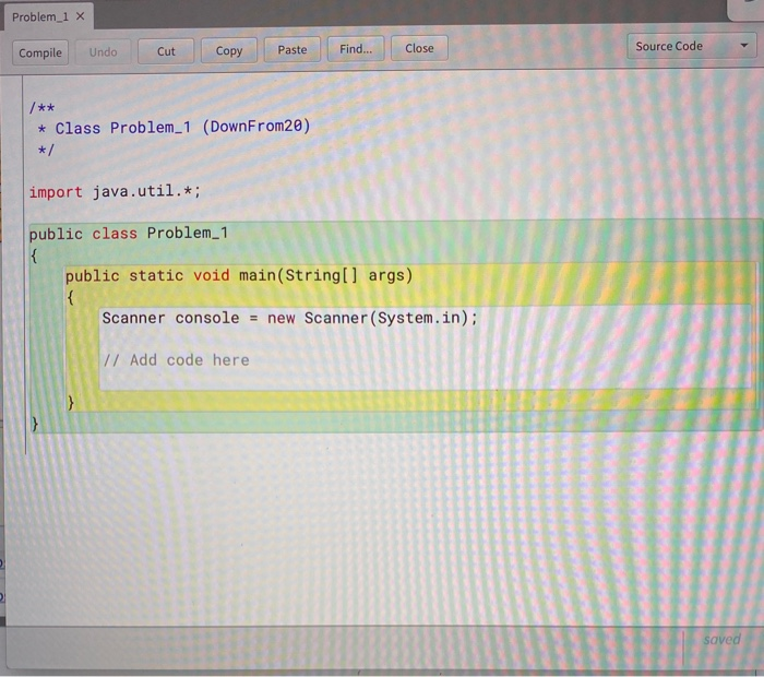 Solved 1. Write a program using a for loop that counts down | Chegg.com