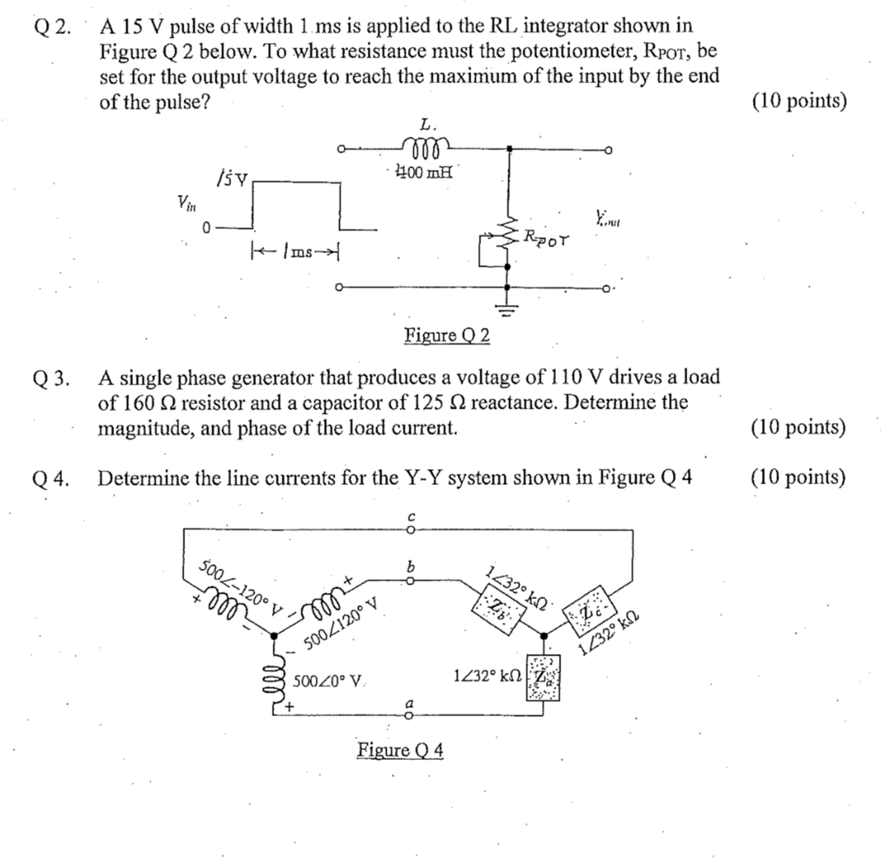 Solved Q 2. ﻿A 15V ﻿pulse of width 1ms ﻿is applied to the RL | Chegg.com