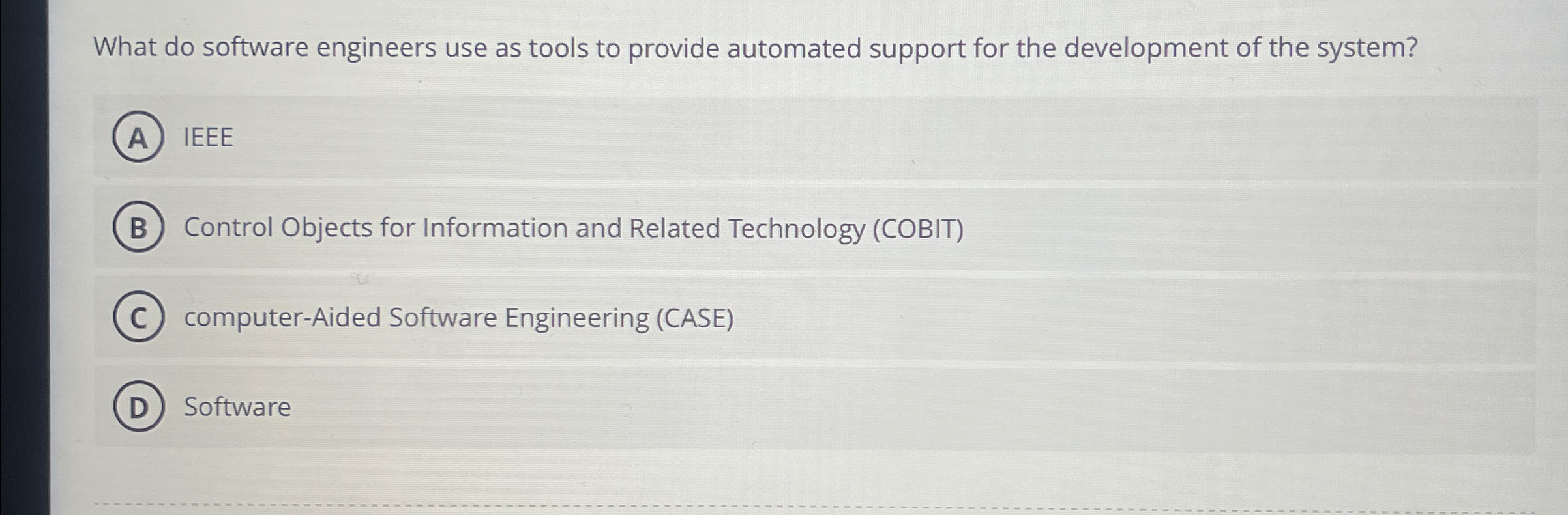 Solved What do software engineers use as tools to provide | Chegg.com
