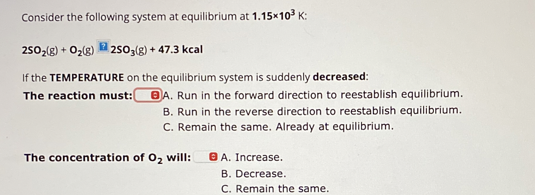Solved Consider the following system at equilibrium at | Chegg.com