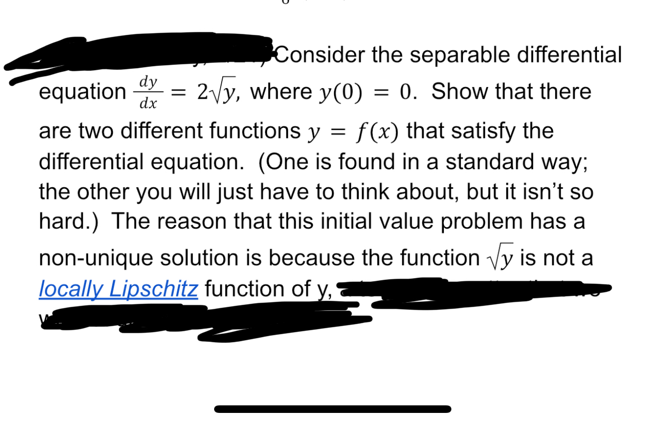 Solved Consider the separable differential equation | Chegg.com