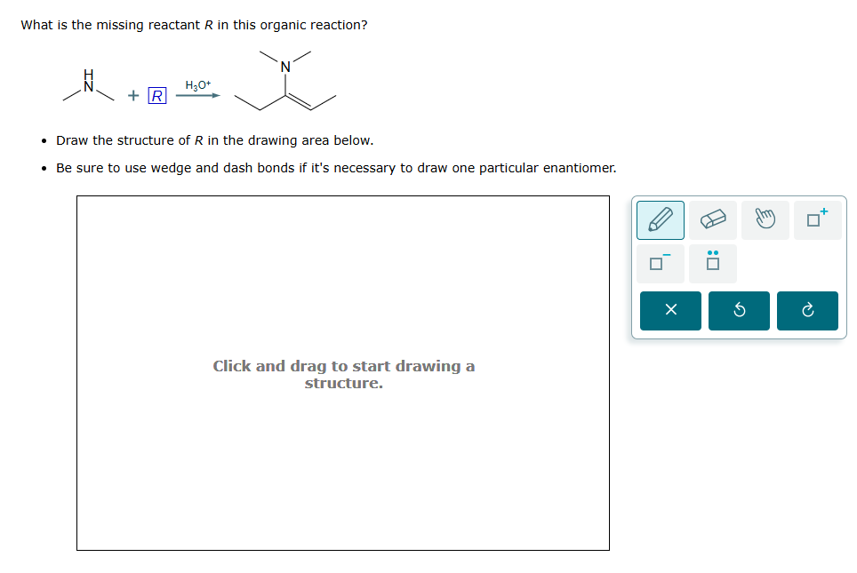 Solved What is the missing reactant R in this organic | Chegg.com
