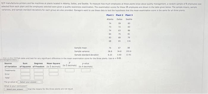 Solved Plant 1 Plant 2 Piant 3 Actanta butas Sectick The | Chegg.com