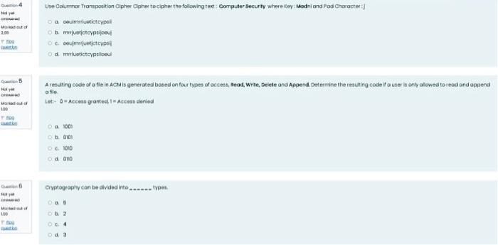 Solved Quito 4 Use Columnar Transposition Cipher Cipher to | Chegg.com