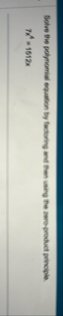 Solved Solve the polynomial equation by factoring and then | Chegg.com