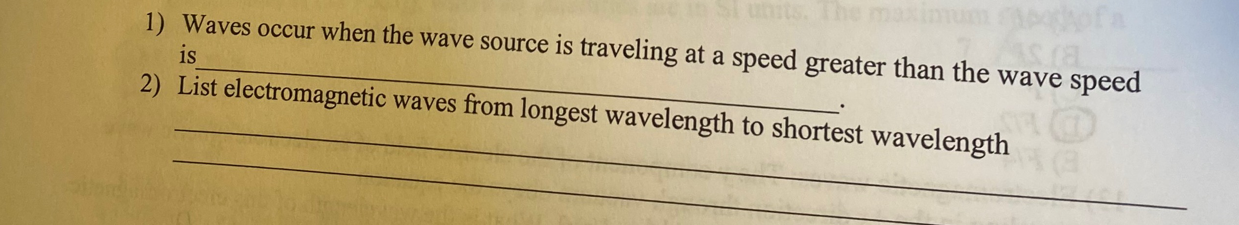 Solved Waves occur when the wave source is traveling at a | Chegg.com
