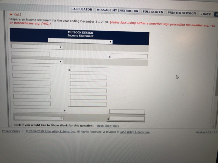 Solved: CALCULATOR MESSAGE MY INSTRUCTOR FULL SCREEN PRINT... | Chegg.com