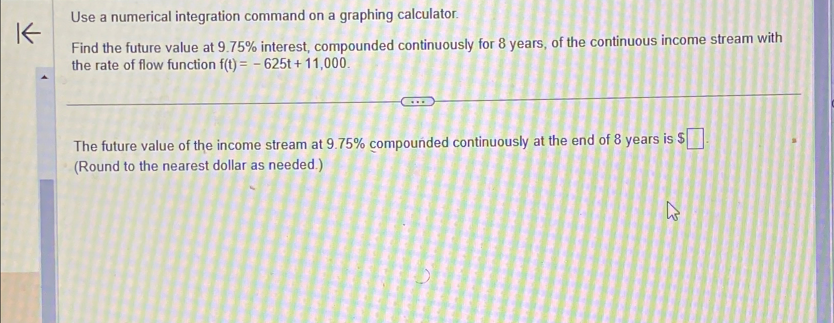 Solved Use a numerical integration command on a graphing | Chegg.com