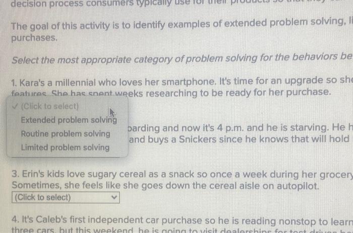 Solved Select the most appropriate category of problem | Chegg.com