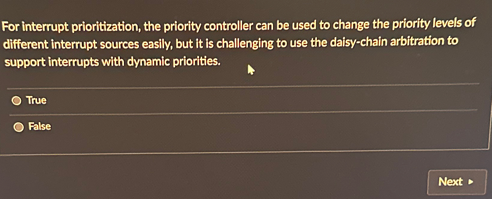 Solved For interrupt prioritization, the priority controller | Chegg.com