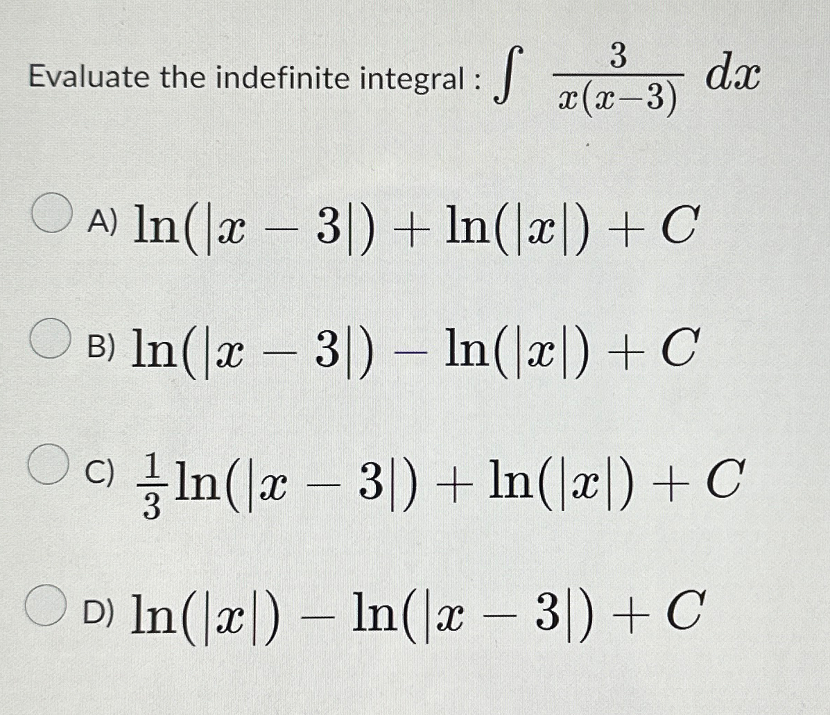 Solved Evaluate the indefinite integral: | Chegg.com