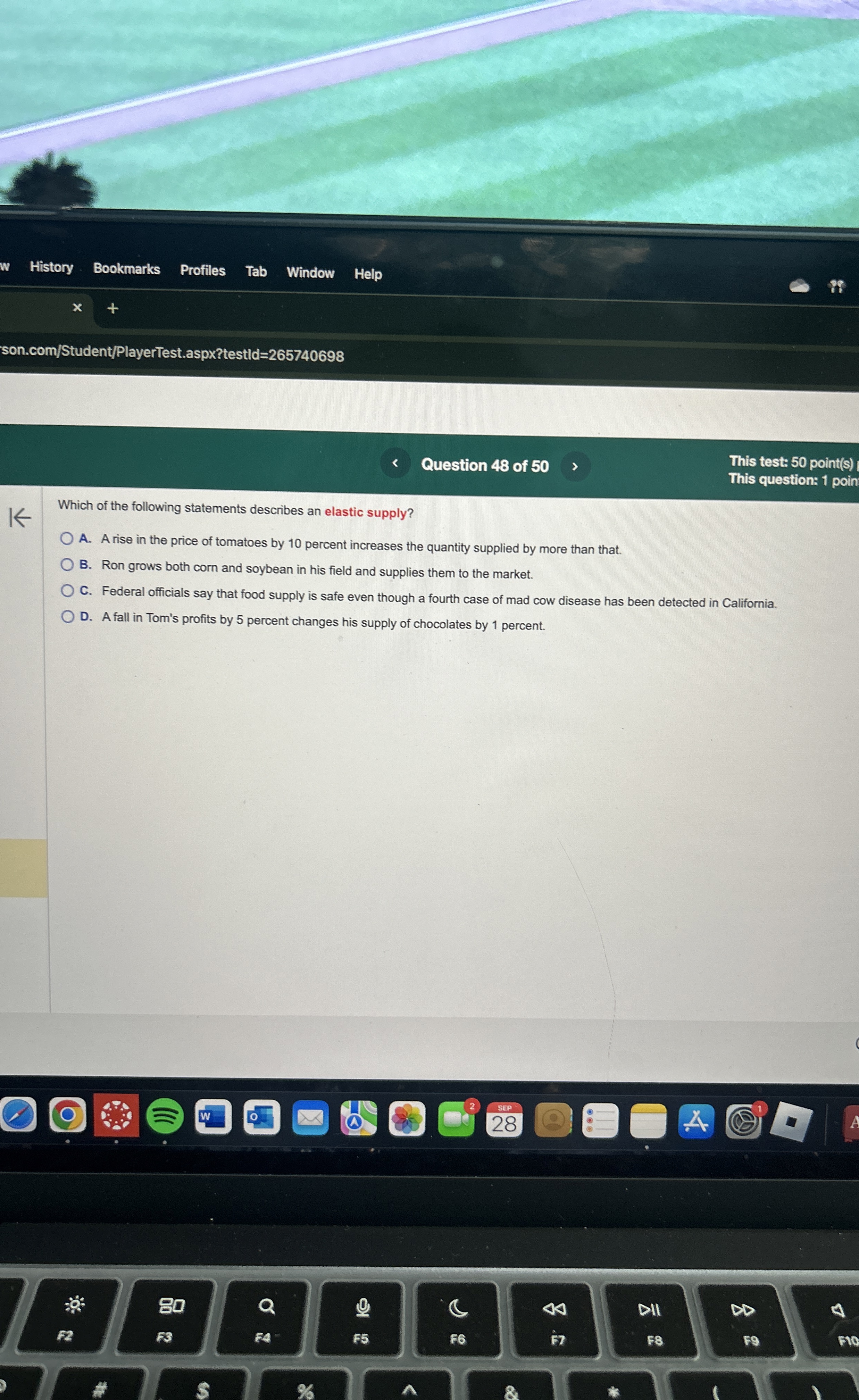Solved Which of the following statements describes an | Chegg.com