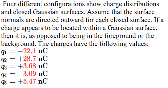 Solved Four different configurations show charge | Chegg.com
