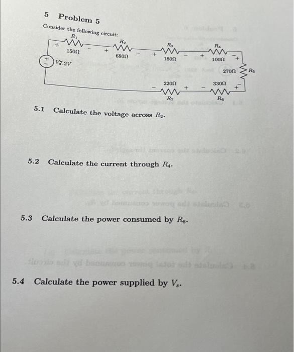 Solved 5 Problem 5 Consider the foll. 5.1 Calculate the | Chegg.com Solved 5 Problem 5 Consider the foll. 5.1 Calculate the | Chegg.com