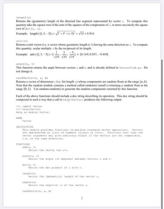 Solved The goal of this project is to write a Python module | Chegg.com