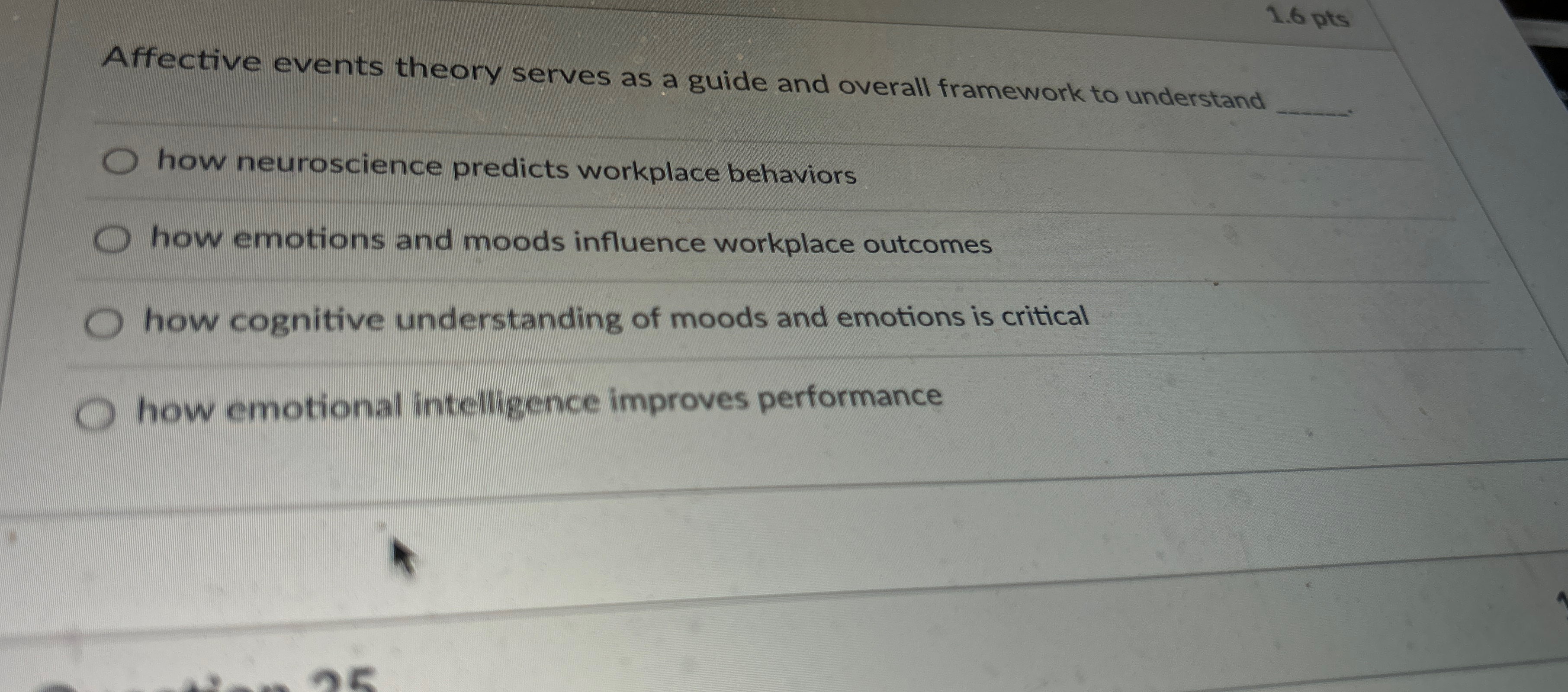Solved Affective events theory serves as a guide and overall | Chegg.com
