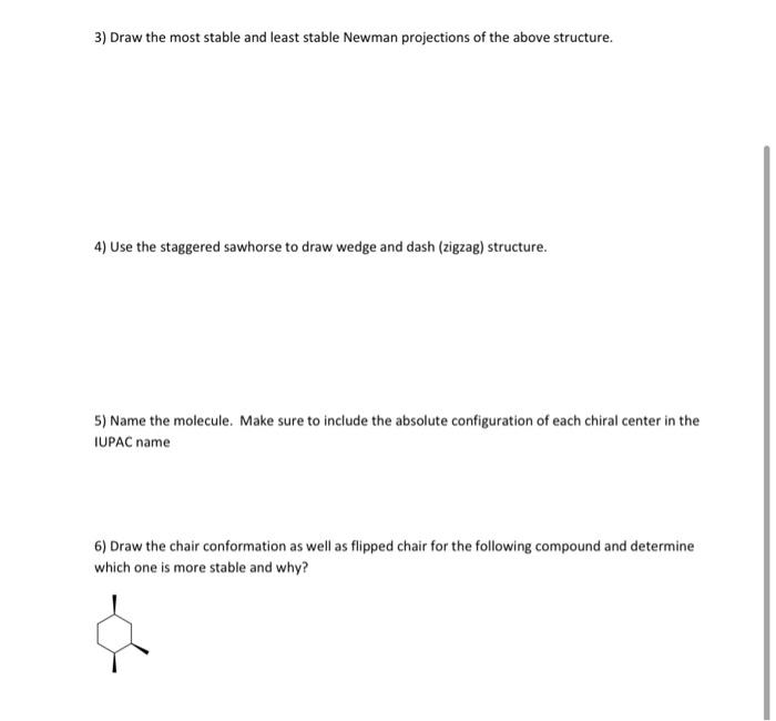 Solved Consider the following Fischer projection: 1) Draw | Chegg.com