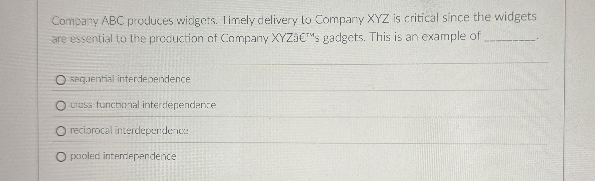 Solved Company ABC produces widgets. Timely delivery to | Chegg.com