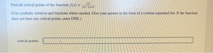 Solved Find all critical points of the function | Chegg.com