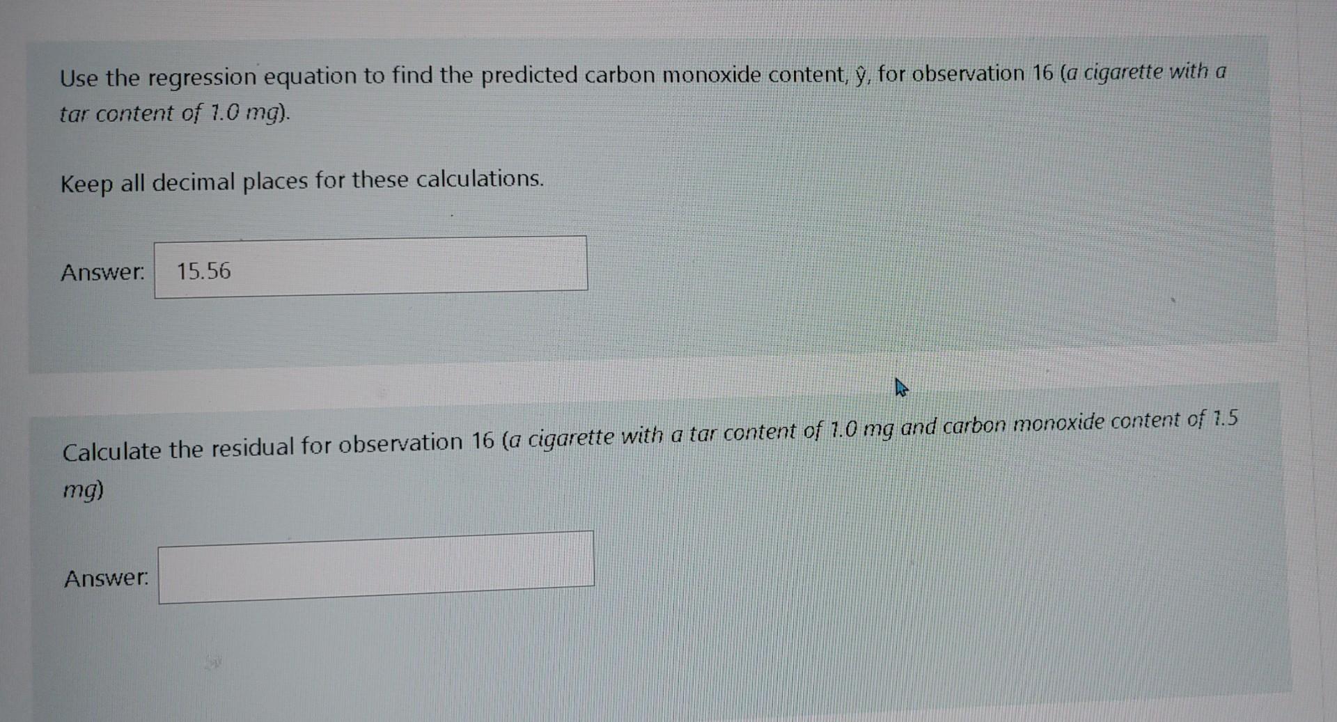 Solved MATH2209 Lab 7 Part 2 Output Regression Analysis: | Chegg.com