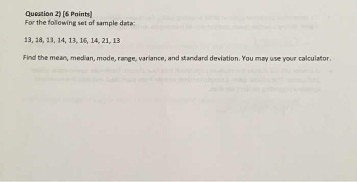 Solved Question 2) [6 Points] For the following set of | Chegg.com