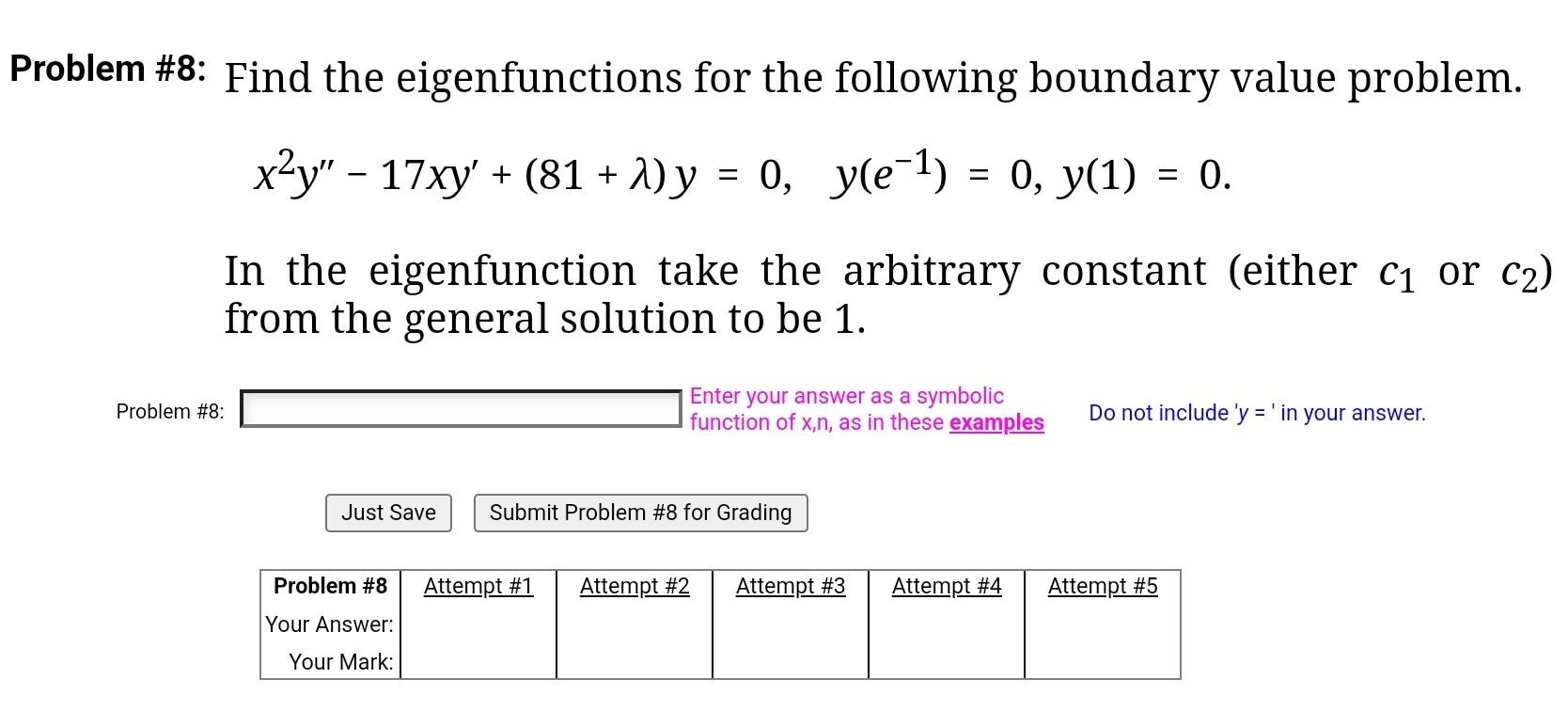 Solved roblem \#8: Find the eigenfunctions for the following | Chegg.com Solved roblem \#8: Find the eigenfunctions for the following | Chegg.com