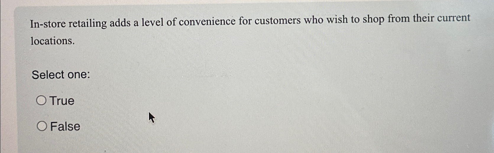 Solved In-store retailing adds a level of convenience for | Chegg.com