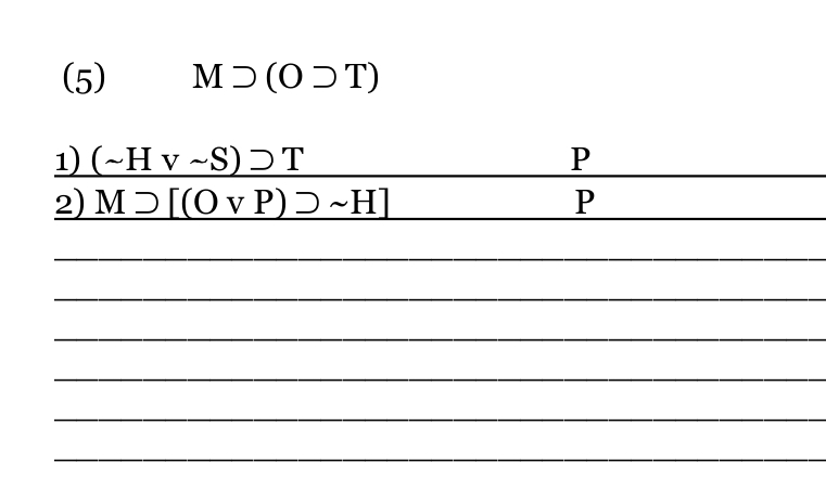 Solved （5） Msup Osupt ∼hv∼s Suptpmsup[ Ovp ⊃∼h]p