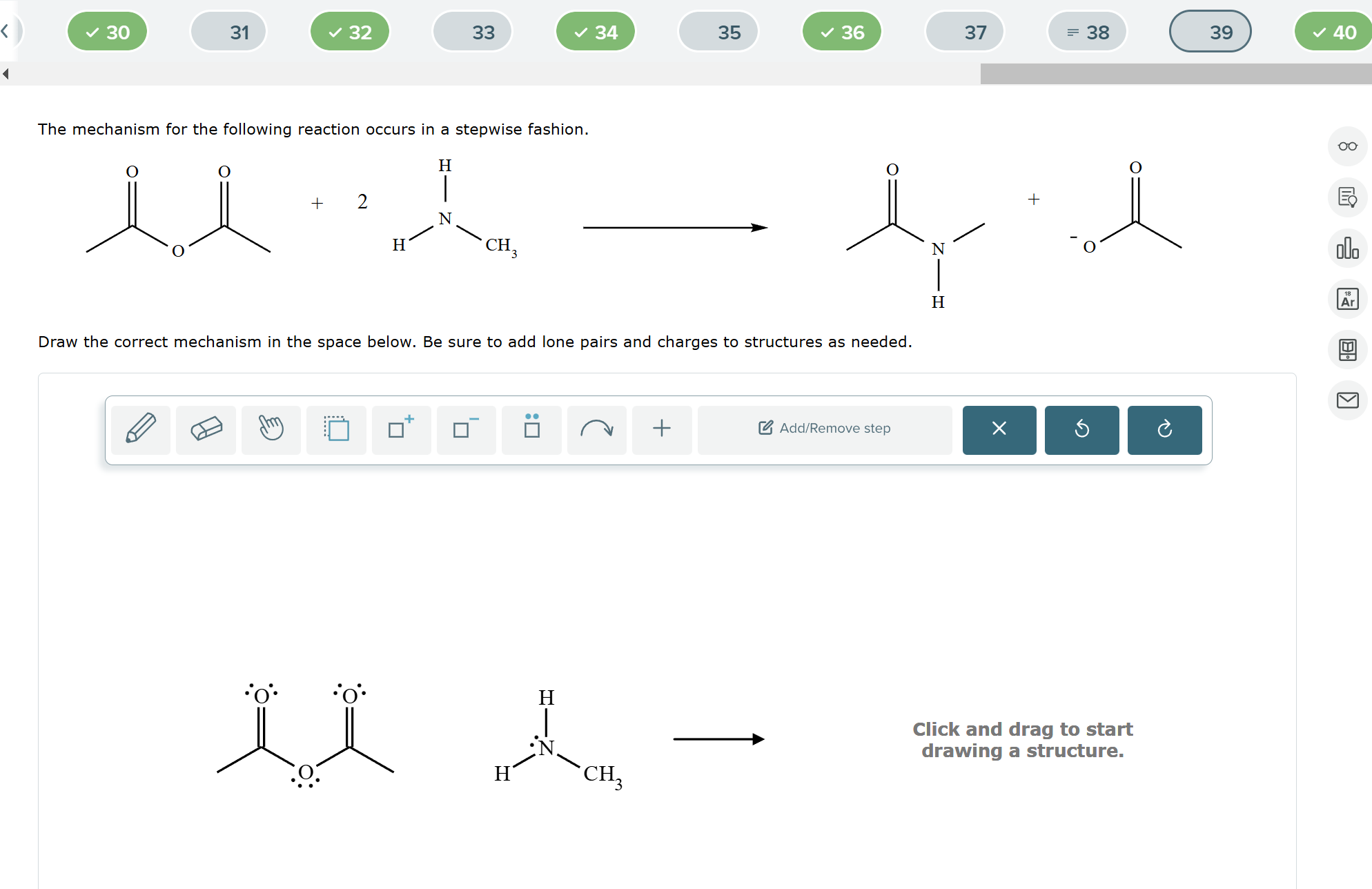 The mechanism for the following reaction occurs in ﻿a | Chegg.com