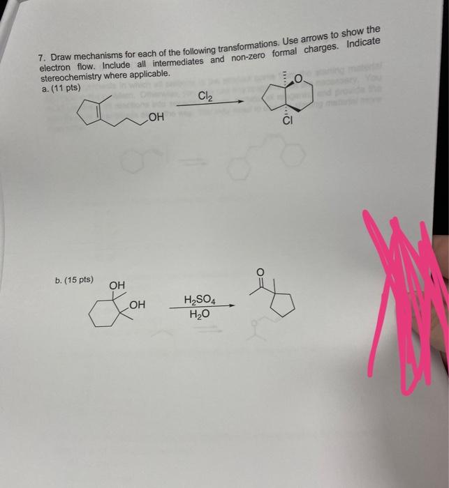 Solved 7. Draw mechanisms for each of the following | Chegg.com