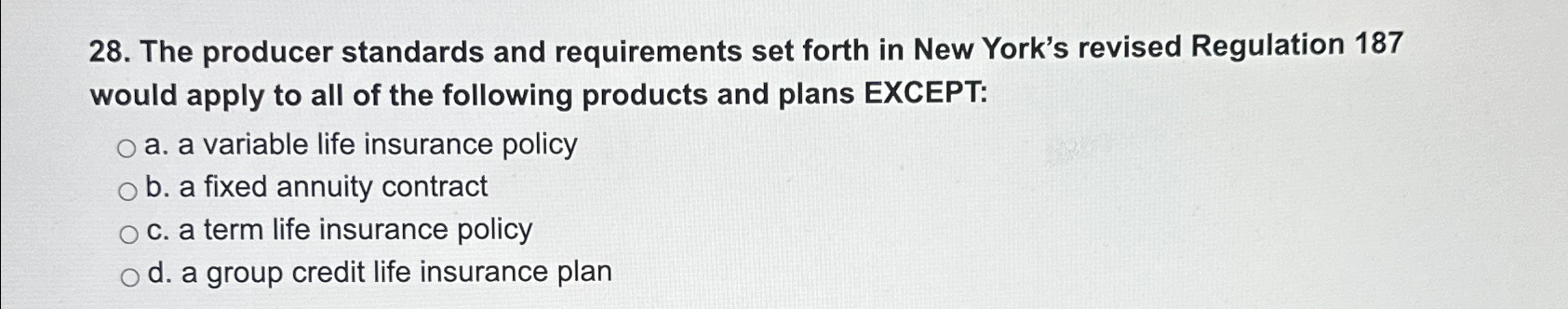 Solved The producer standards and requirements set forth in | Chegg.com