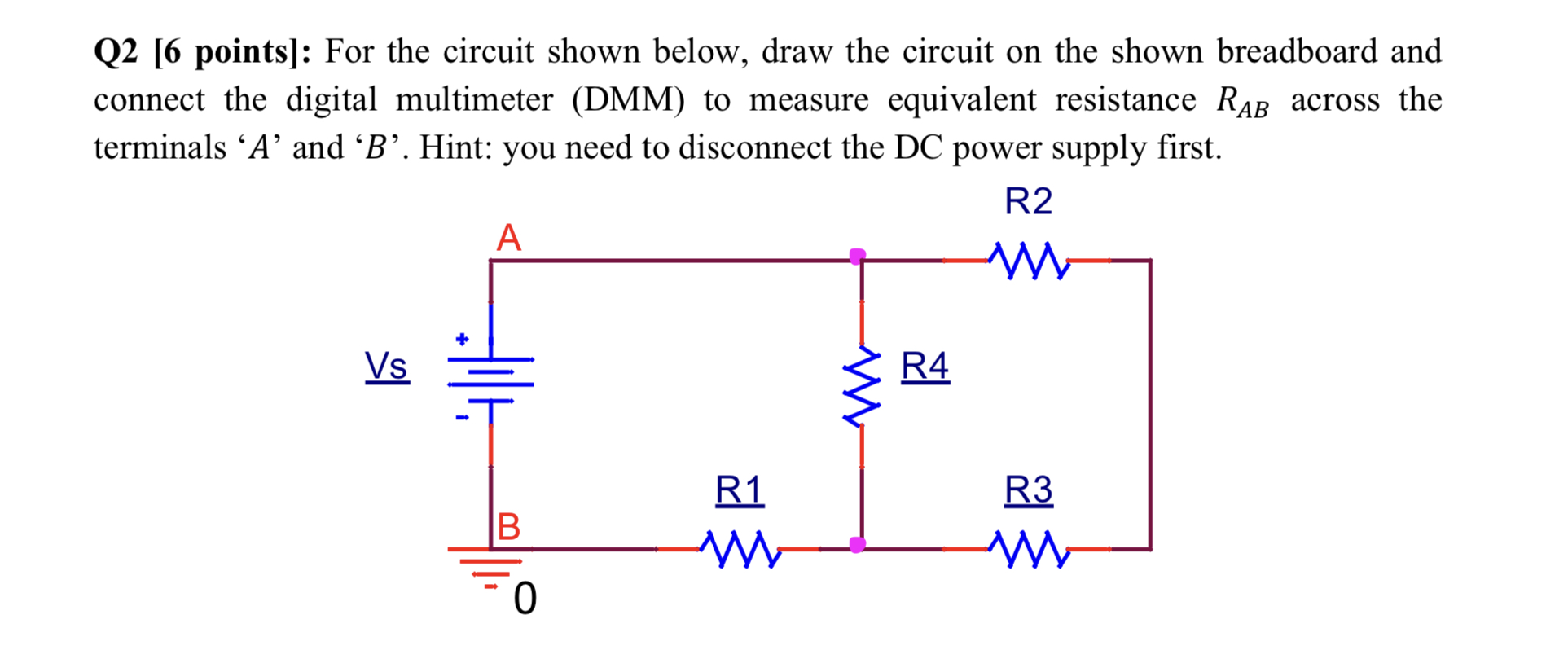 Solved Q2 [6 ﻿points]: For the circuit shown below, draw the | Chegg.com
