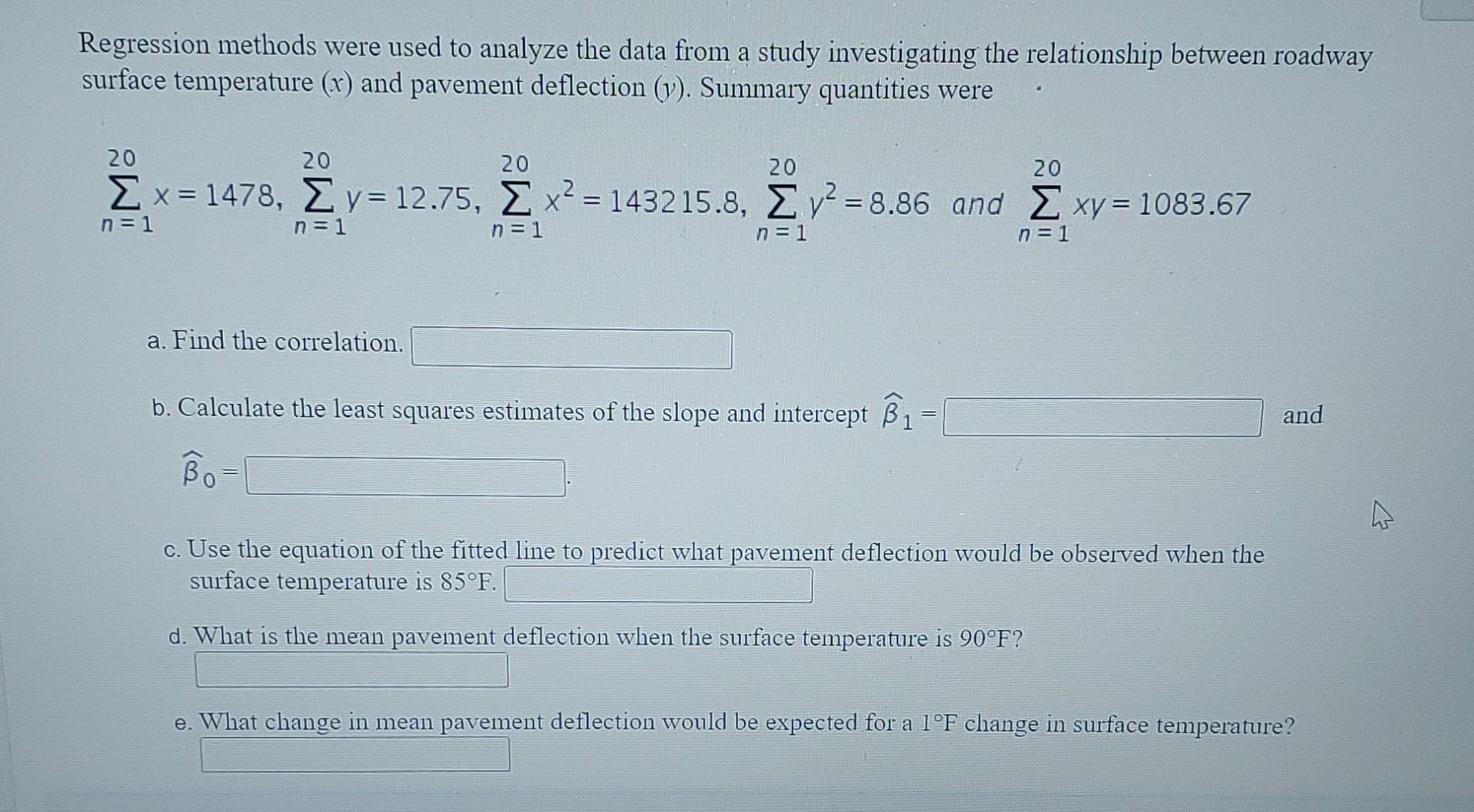 Solved Regression methods were used to analyze the data from | Chegg.com