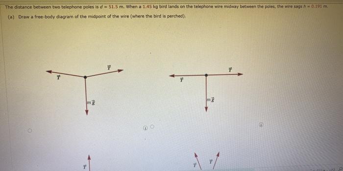 Solved The distance between two telephone poles is d = 51.5 | Chegg.com
