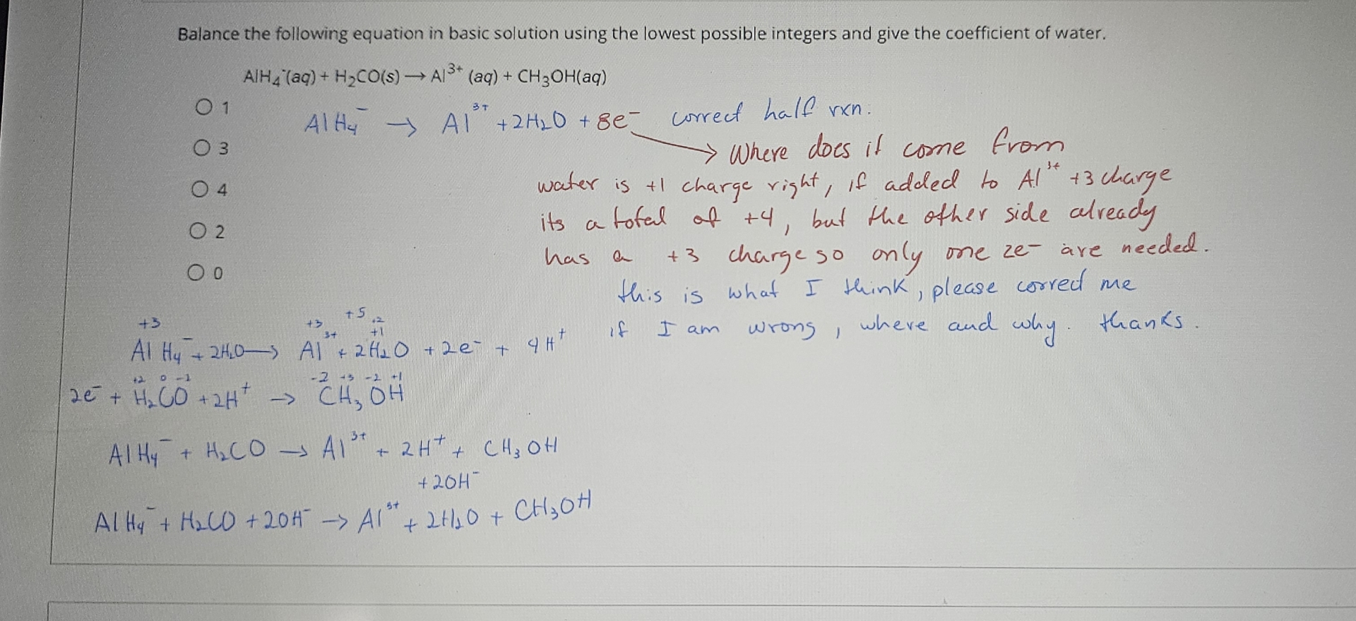 Solved Balance the following equation in basic solution | Chegg.com