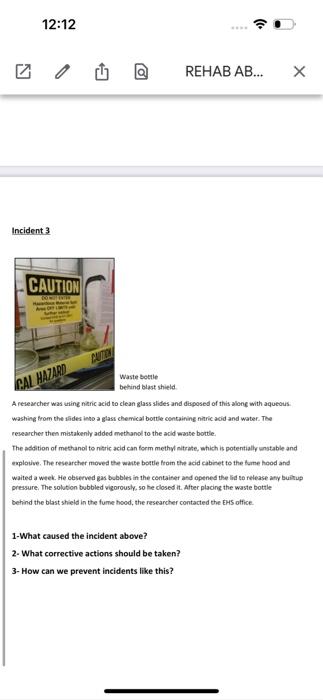 Solved A researcher was utine neric acid to clean glass | Chegg.com