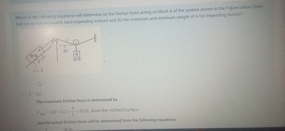 Solved Which of the following equations will determine (a) | Chegg.com