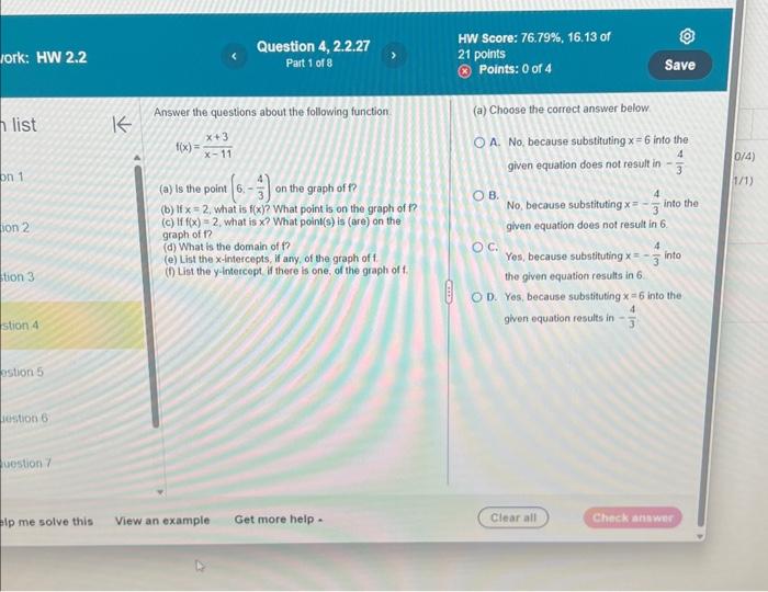 Solved Question 4, 2.2.27 HW Score: 76.79%,16.13 of Iork: HW | Chegg.com