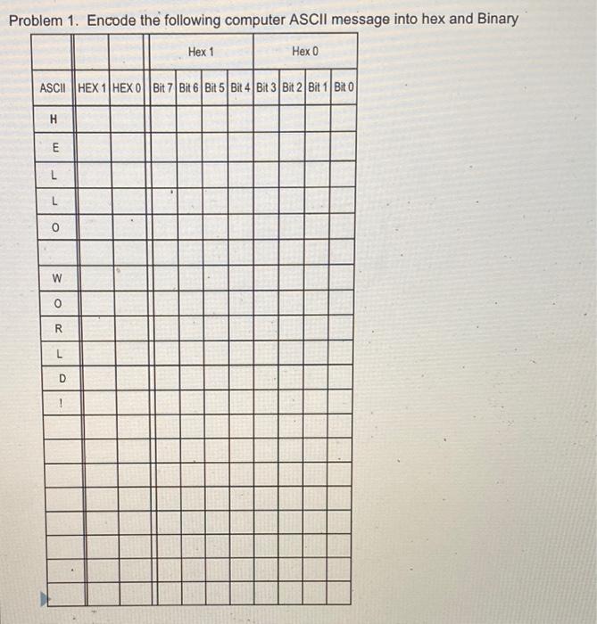 Solved Pro2 ncoll mannage into hex and Binary | Chegg.com