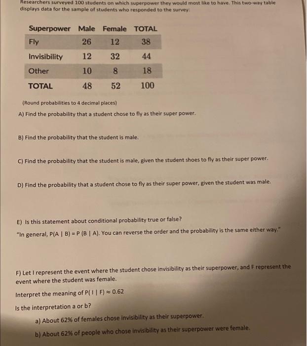 solved-researchers-surveyed-100-students-on-which-superpower-chegg