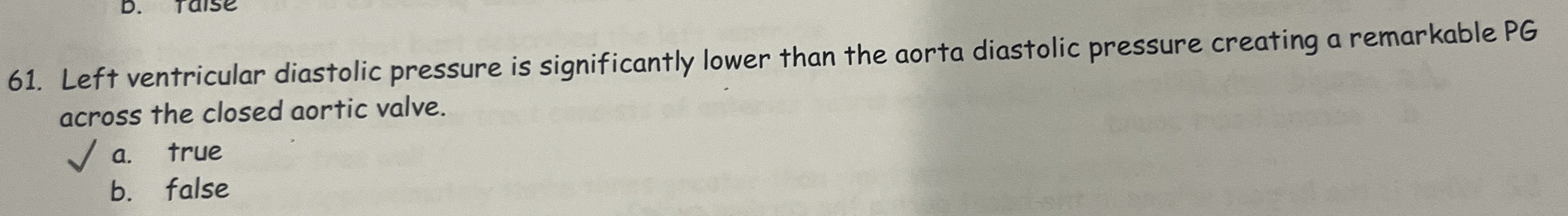 Solved Left ventricular diastolic pressure is significantly | Chegg.com