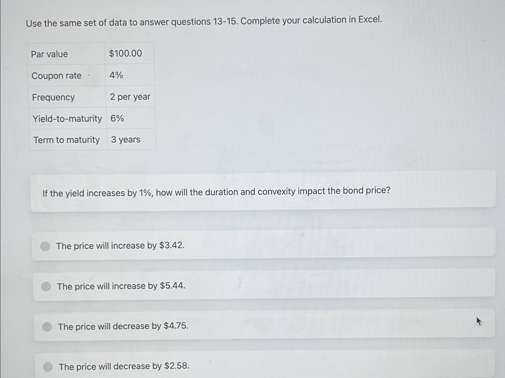 Solved Use the same set of data to answer questions 13-15. | Chegg.com