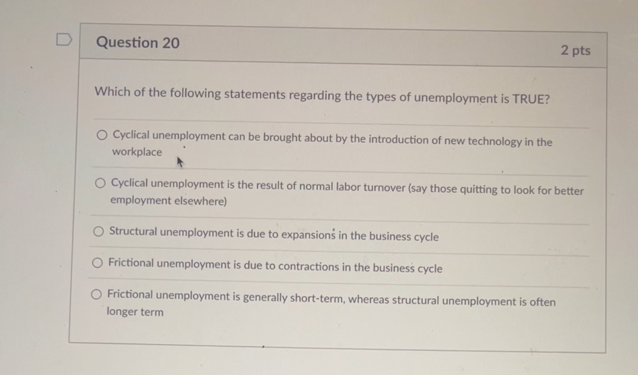 Solved Question 202 ﻿ptsWhich of the following statements | Chegg.com