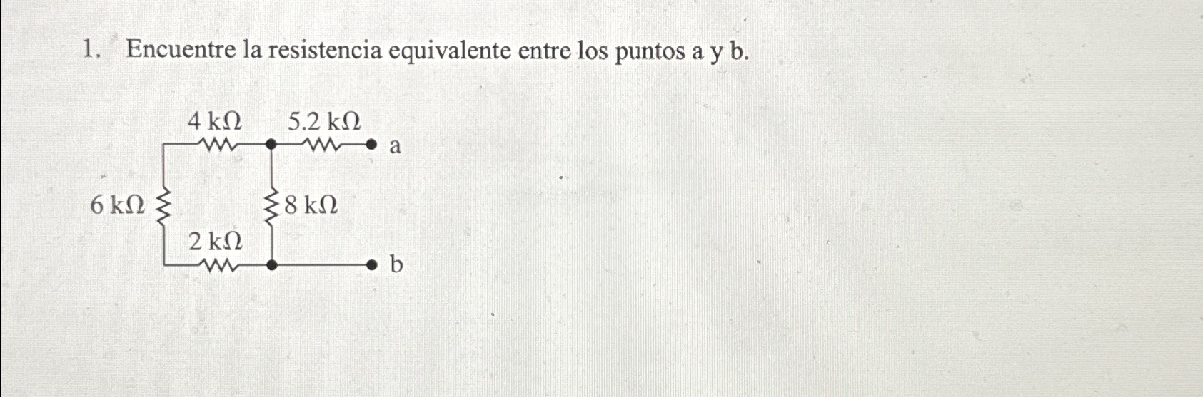 Solved Encuentre la resistencia equivalente entre los puntos | Chegg.com