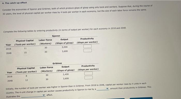 Solved 4. The catch-up effect Consider the economies of | Chegg.com