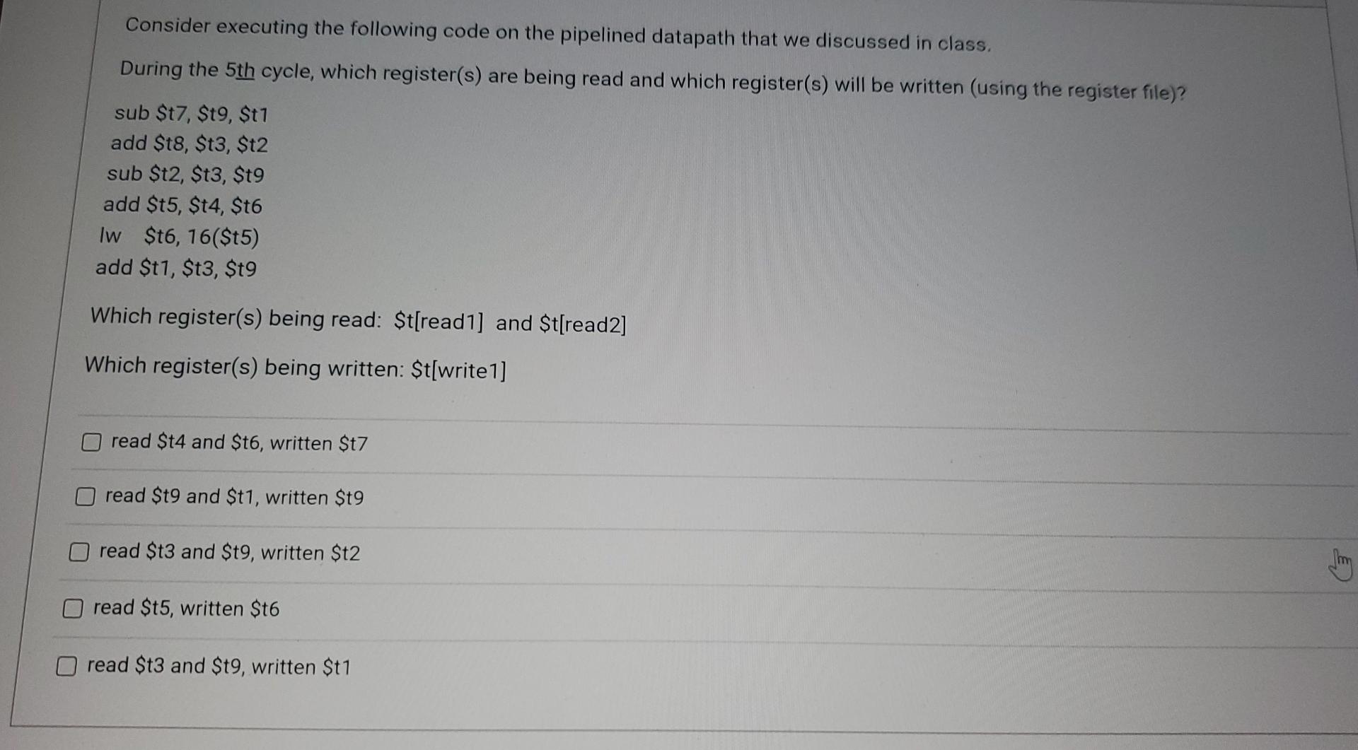 Solved Consider executing the following code on the | Chegg.com