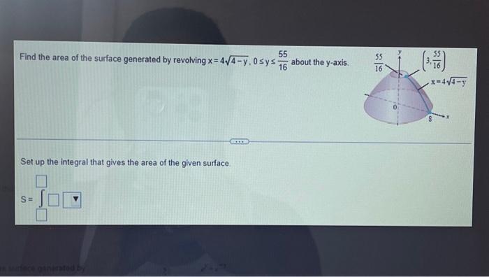 Solved Find the area of the surface generated by revolving | Chegg.com