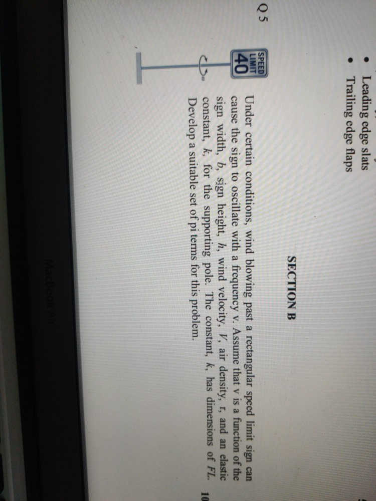 Solved • Leading edge slats • Trailing edge flaps SECTION B | Chegg.com