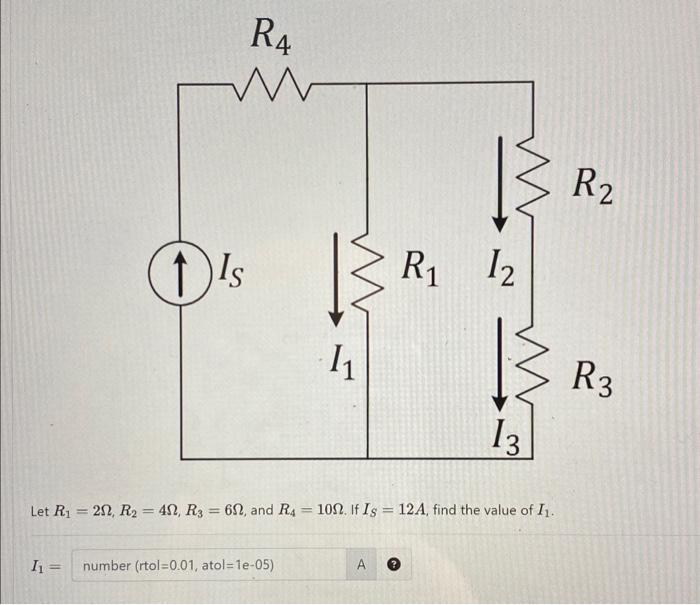 Solved Let R1=2Ω,R2=4Ω,R3=6Ω, and R4=10Ω. If IS=12A, find | Chegg.com