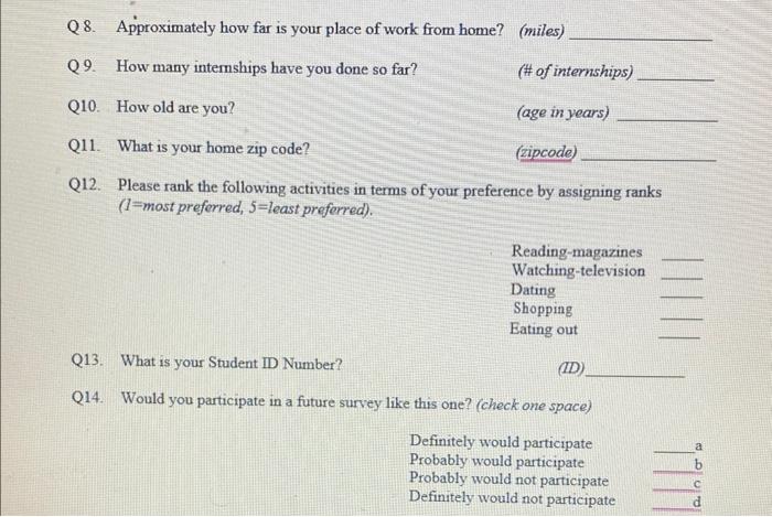 SAMPLE SCALES: NOMINAL, ORDINAL, INTERVAL OR RATIO? | Chegg.com